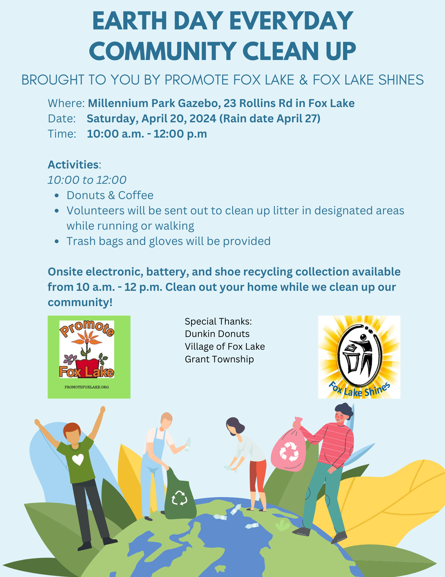 Earth Day Everyday Community Clean Up 2024 - Promote Fox Lake