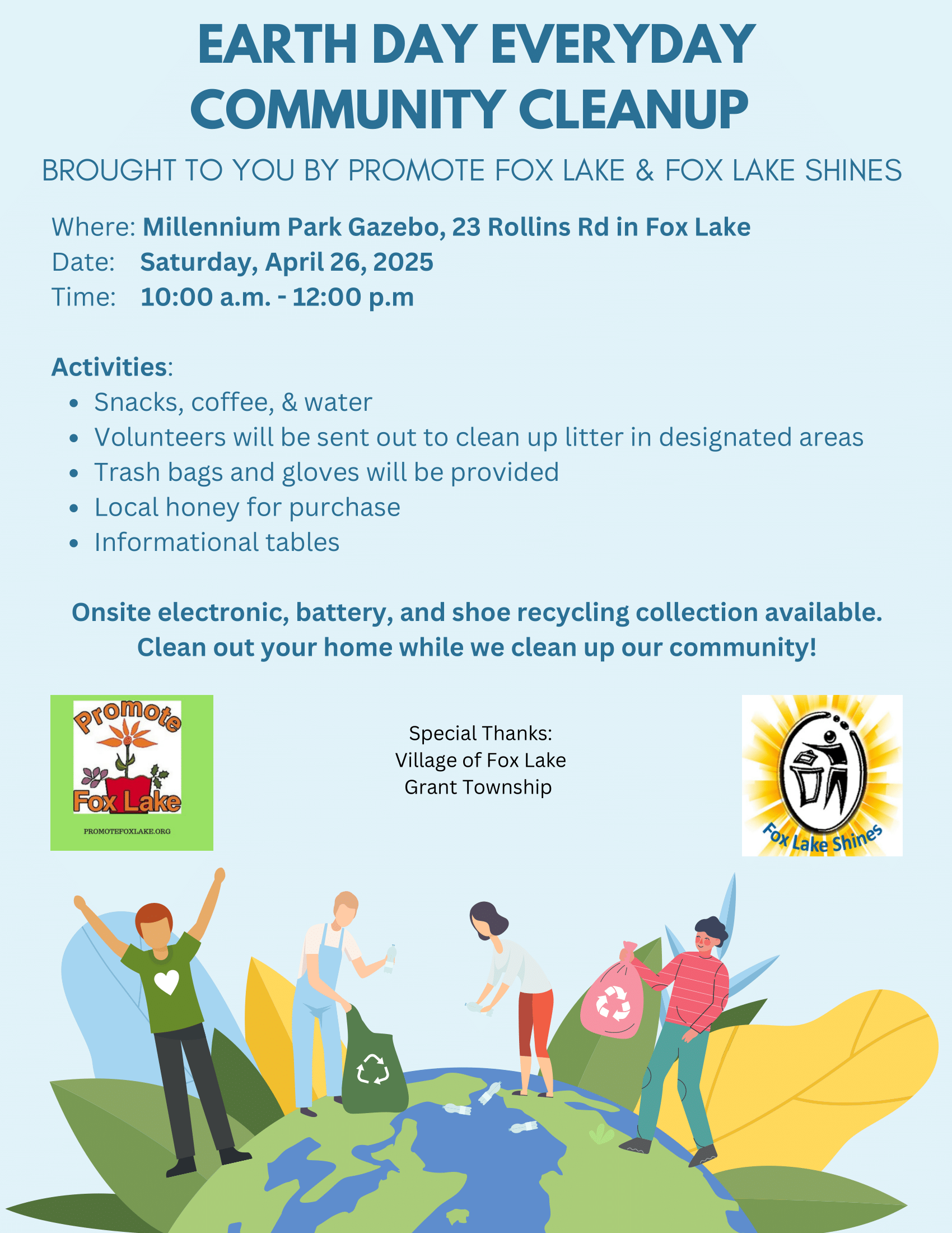 Earth Day Everyday Community Clean Up 2025 - Promote Fox Lake
